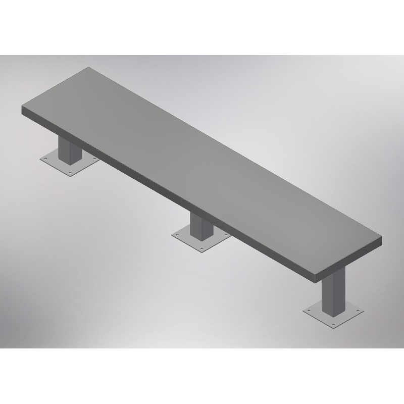 Bench: Floor Mounted - 96” Long - Benches & Stools
