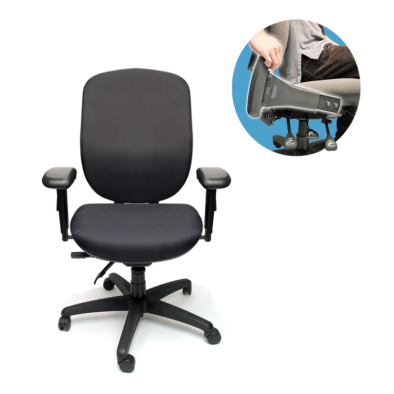 Tiburon High Back Ergonomic 24/7 Chair With Flip Arm - Ergonomic / Task